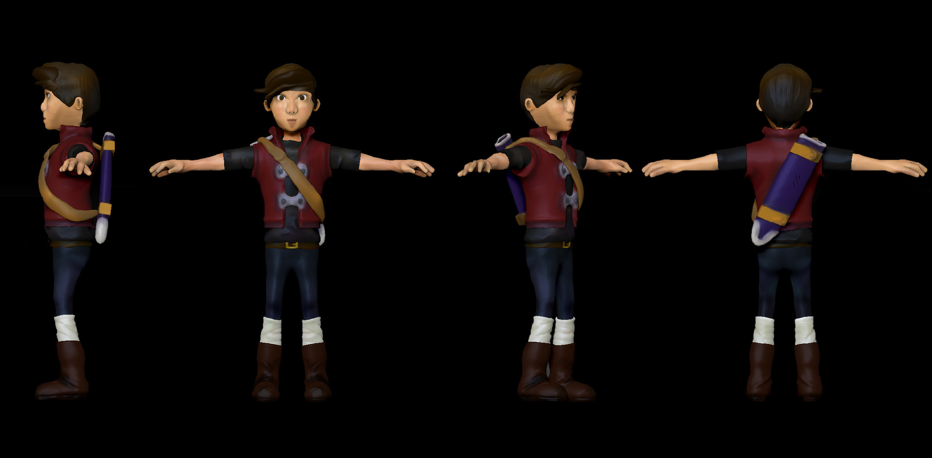 ArtStation - Character sculpt practice turnaround