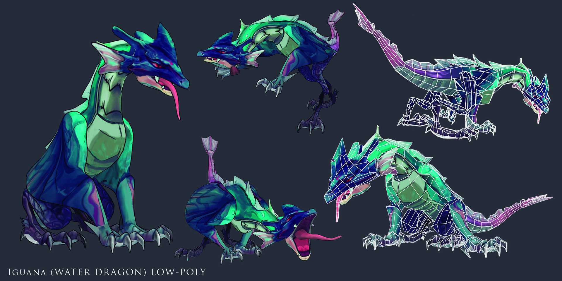 ArtStation - Iguana Low Poly
