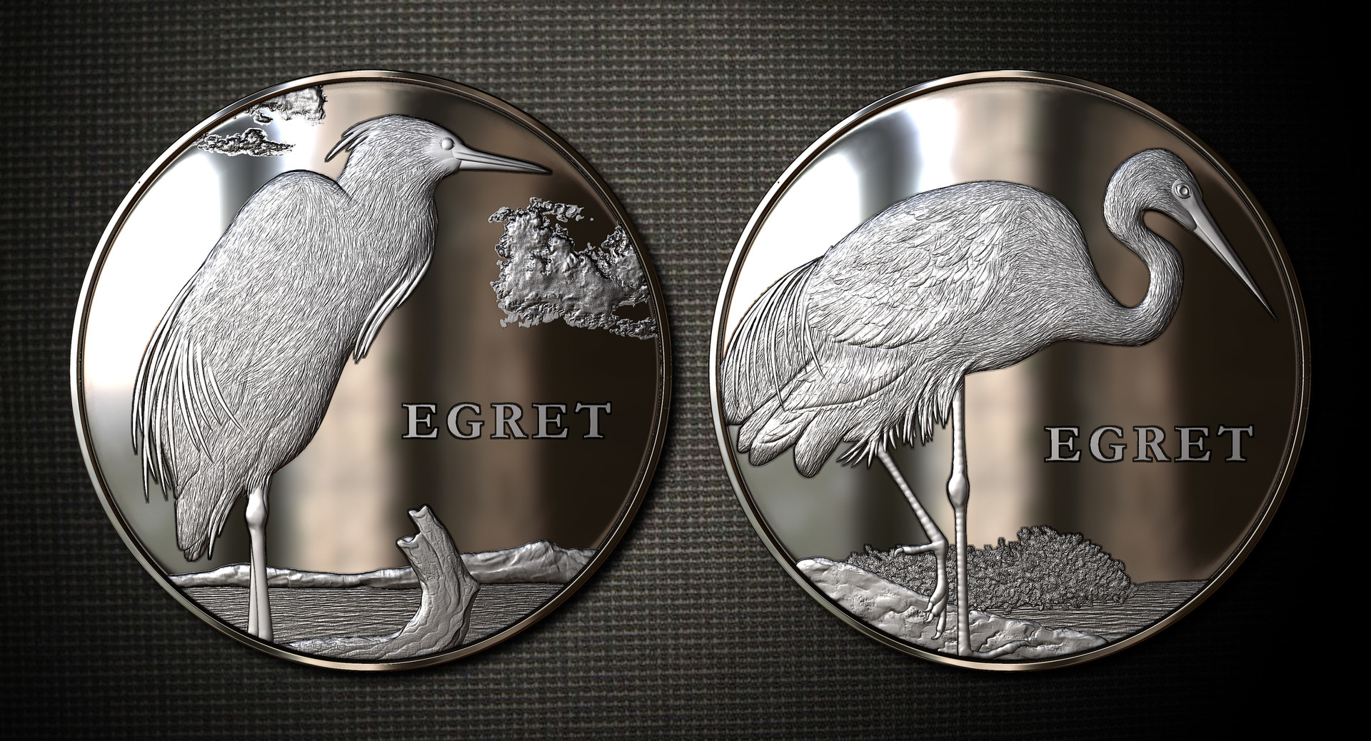 ArtStation - Egret coins
