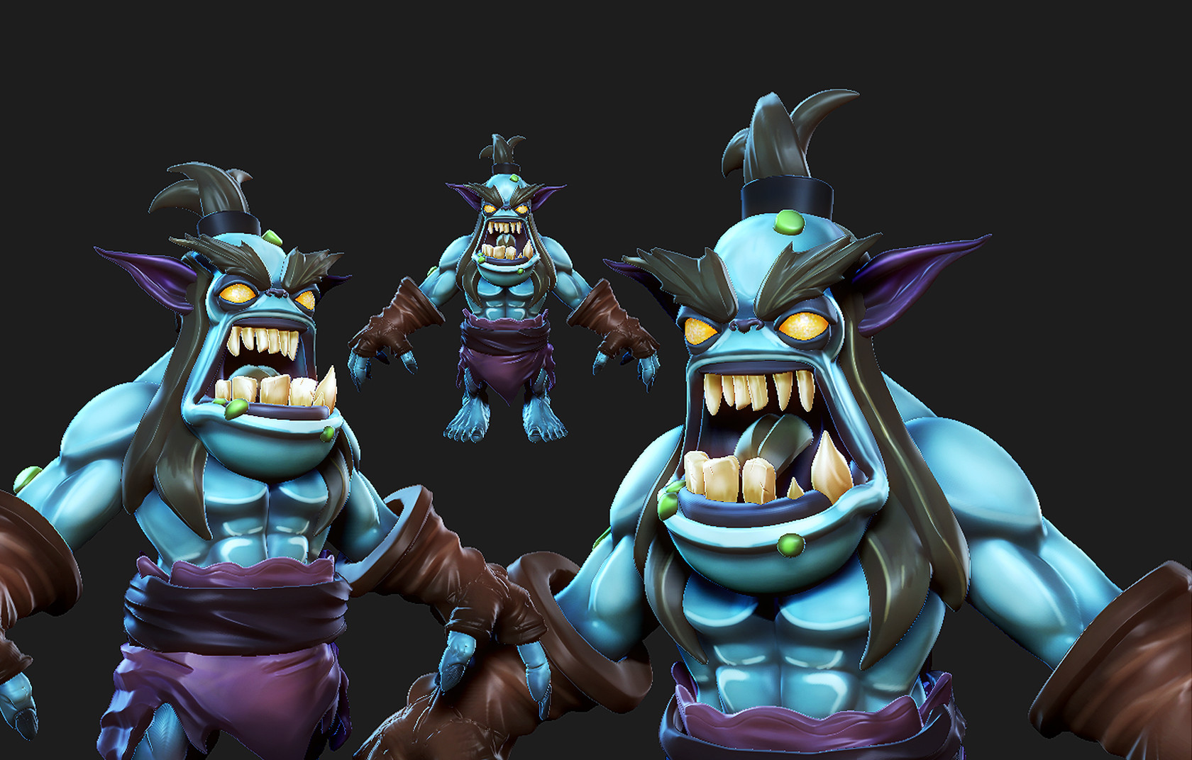 ArtStation - Stylized Ghoul Crew 3D Fanart - Screengrabs WIP