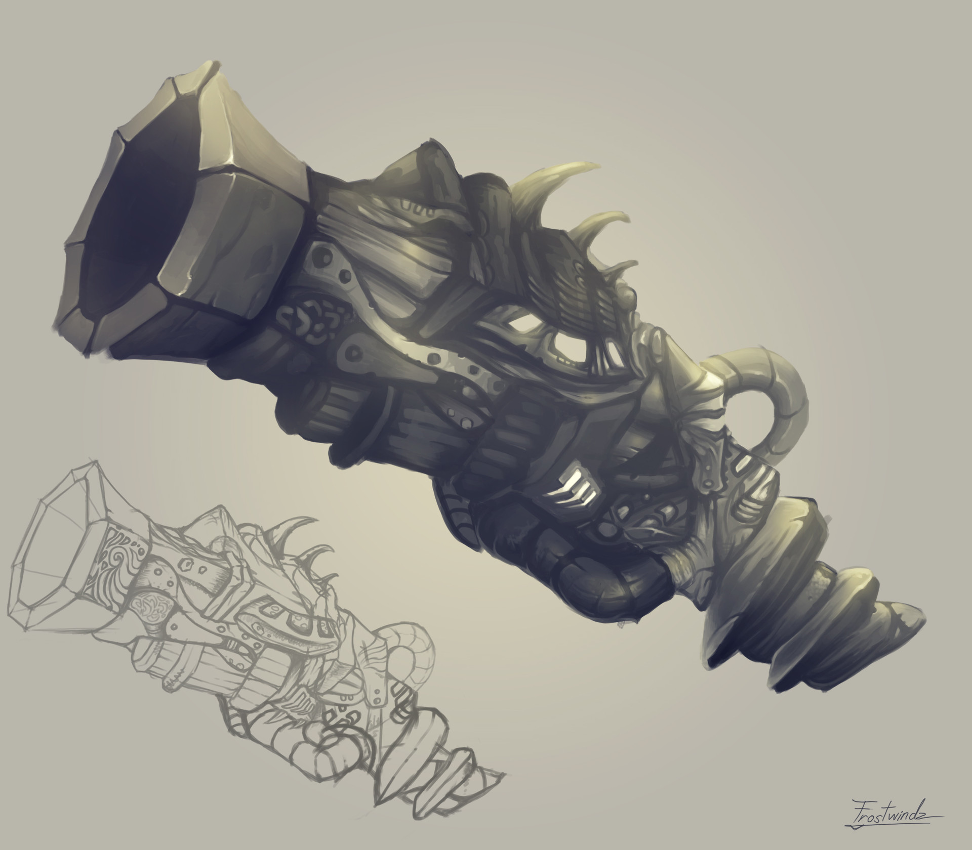 ArtStation - Fantasy Gun Concept