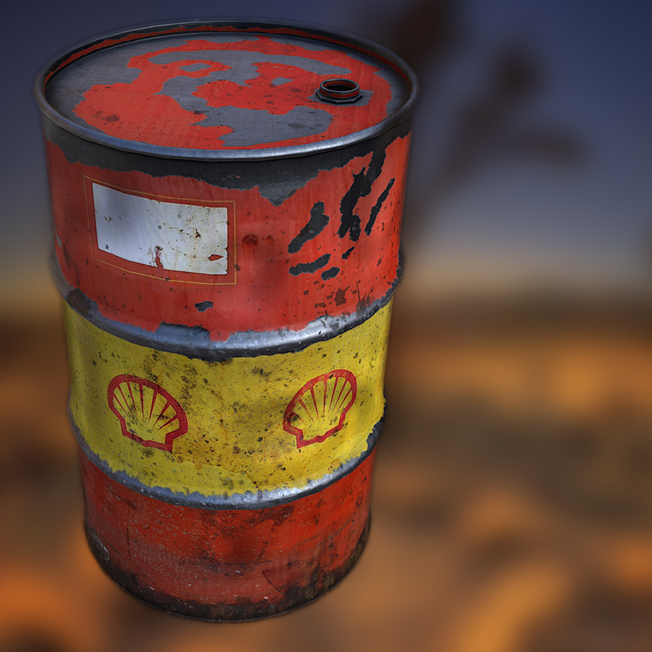 ArtStation - Shell Petrol Barrel