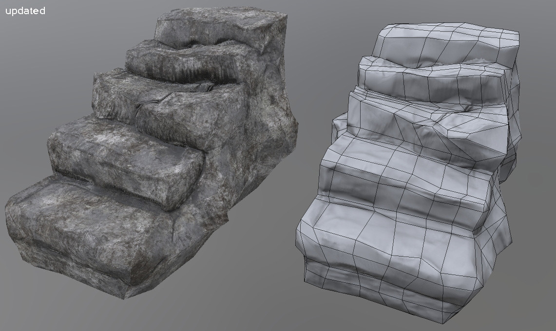 ArtStation - Cliff Low poly