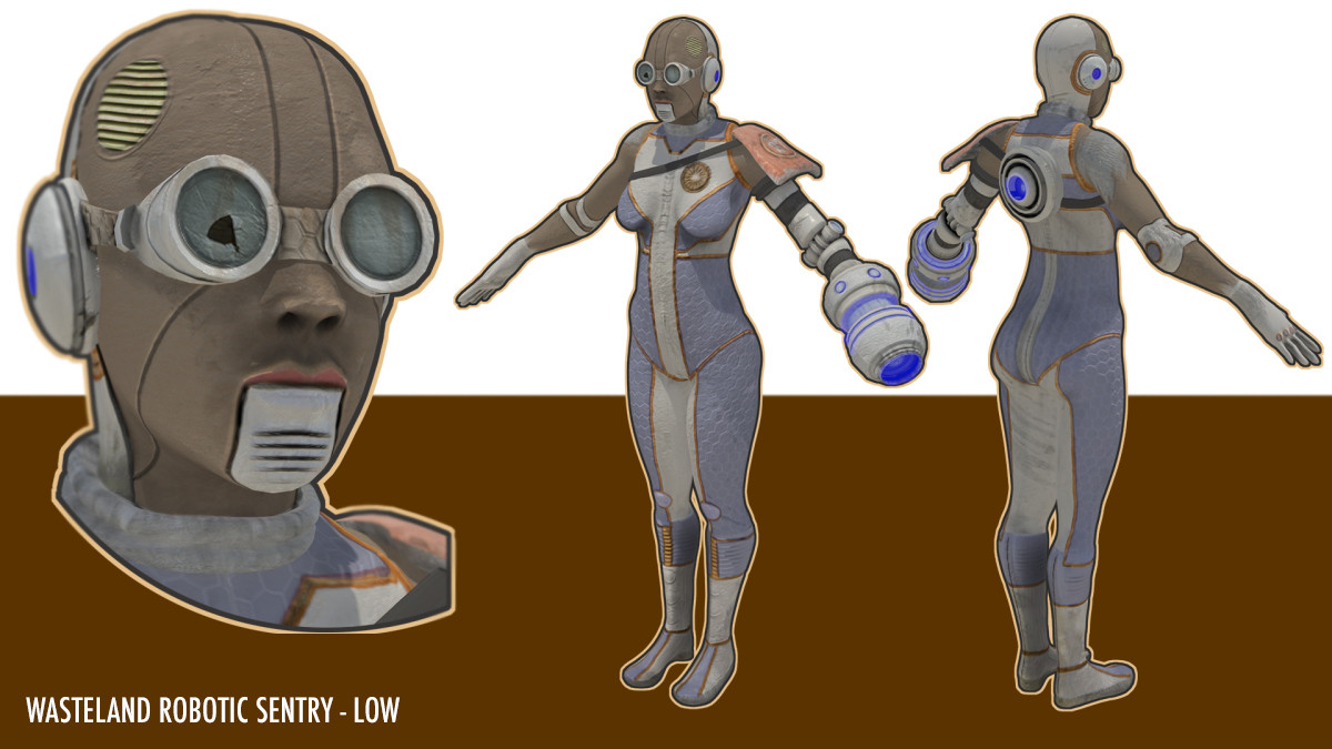 ArtStation - Wasteland Robotic Sentry (School Final)