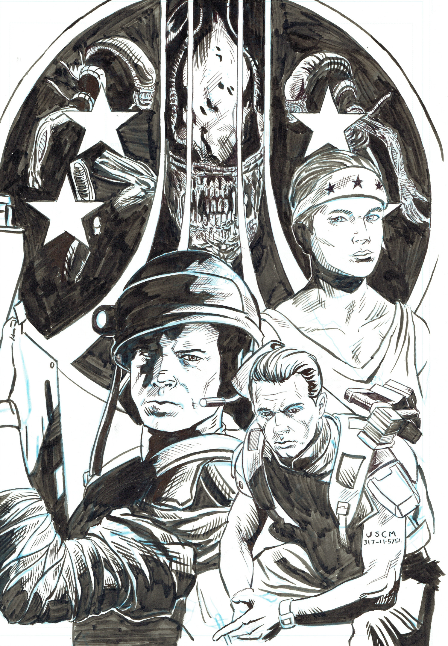 ArtStation - aliens pin up