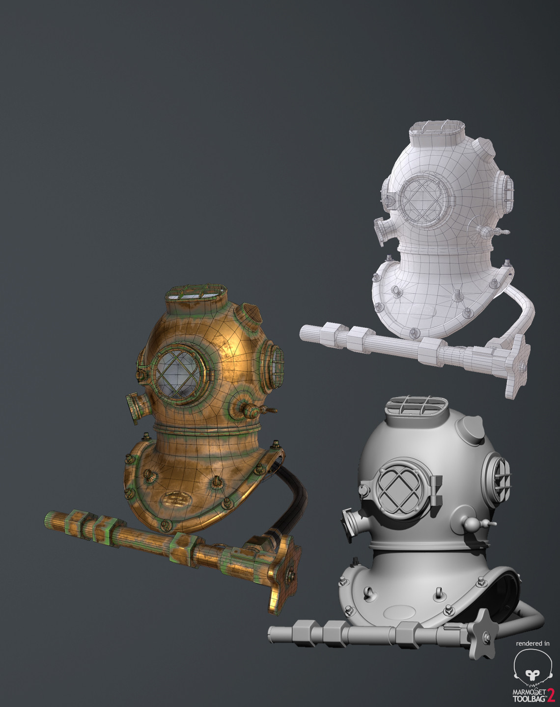 ArtStation - Diving Helmet