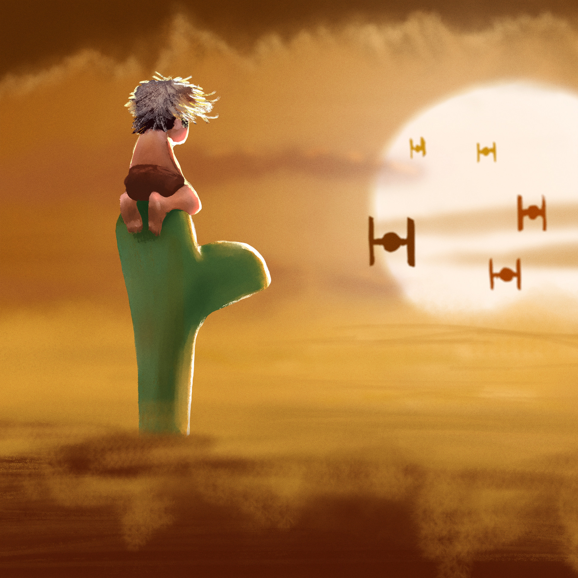 ArtStation - Arlo and Spot on Jakku