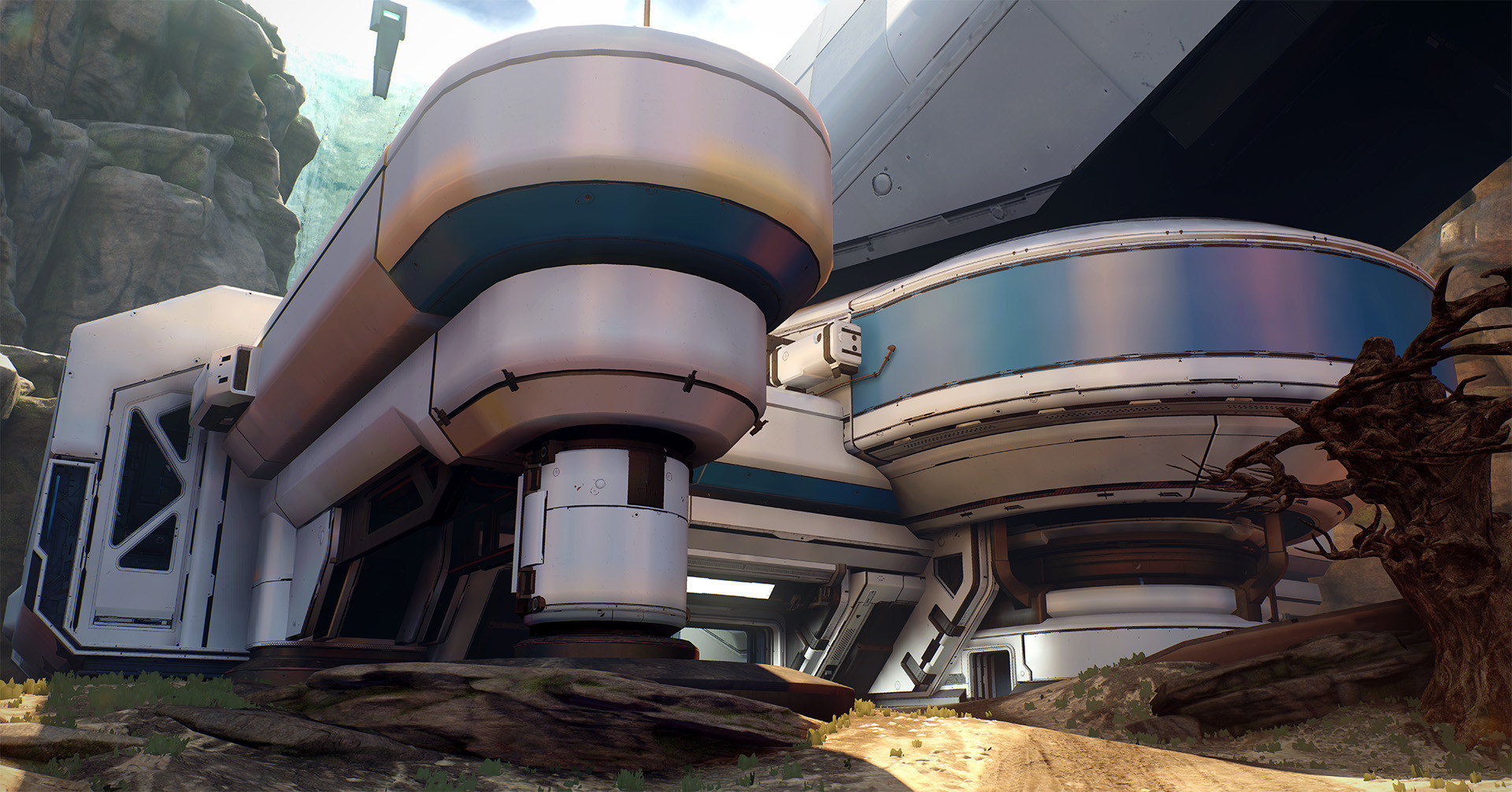 ArtStation - Warzone Homebase Exterior - Halo 5: Guardians