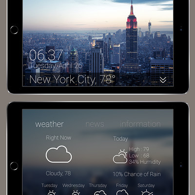 ArtStation - Tablet Weather App UI