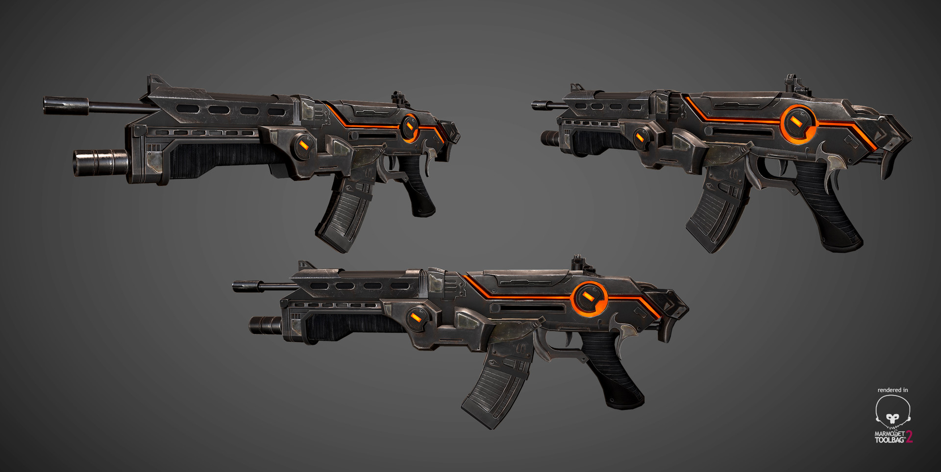 ArtStation - Sci-fi assault rifle