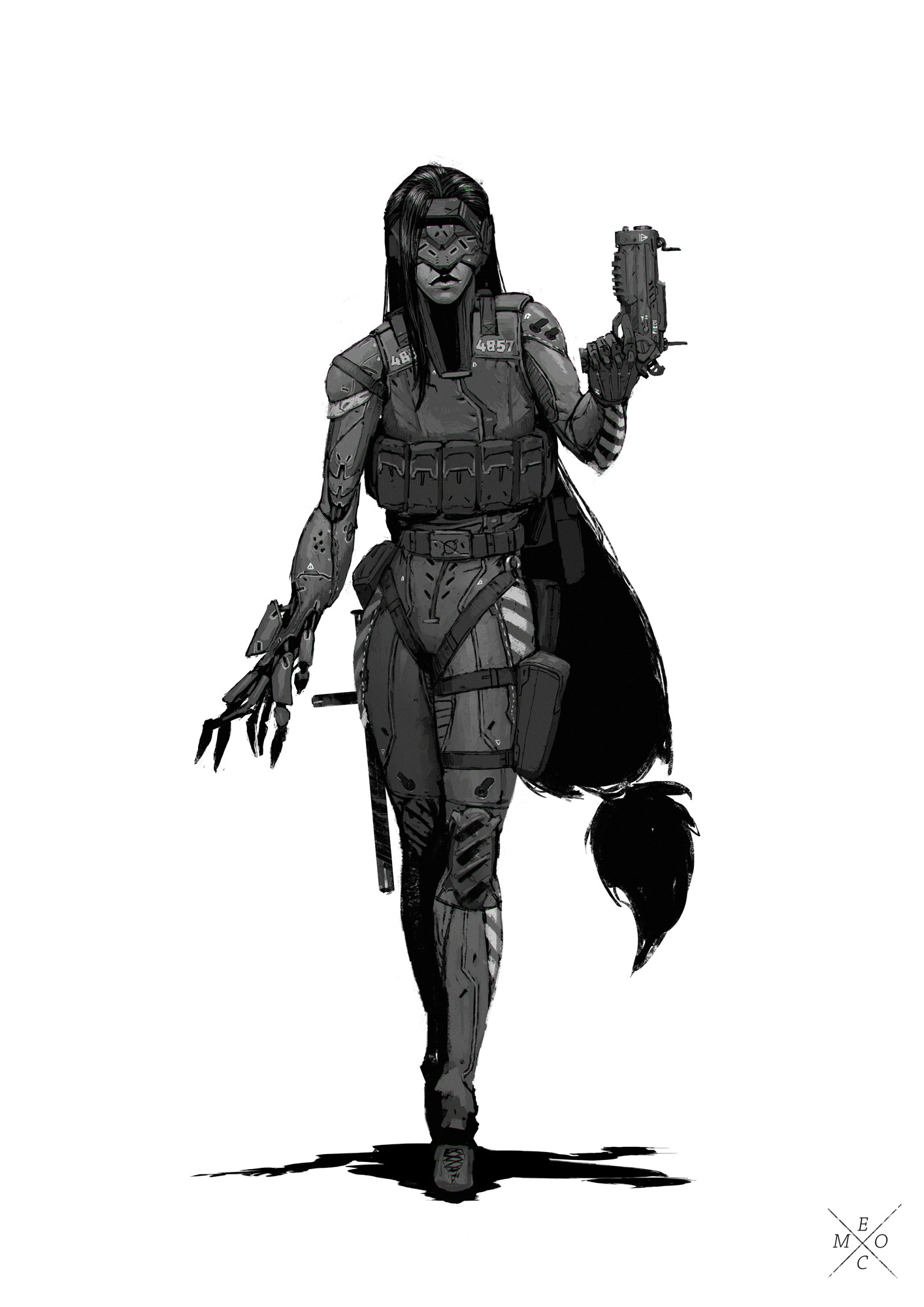 ArtStation - Cybernetic cop lady