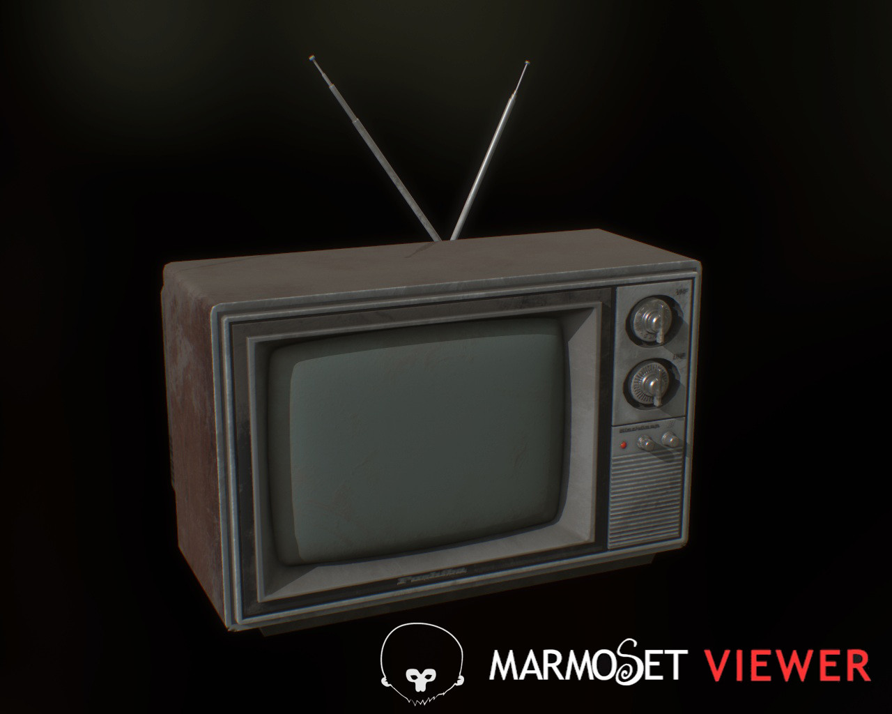 ArtStation - '80s Dusty Old TV - Props for Vr Project