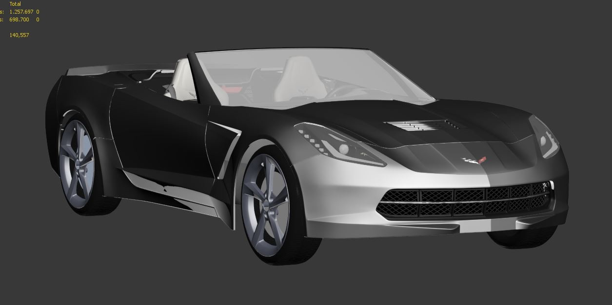 ArtStation - Wip Modeling Corvette Stingray convertible