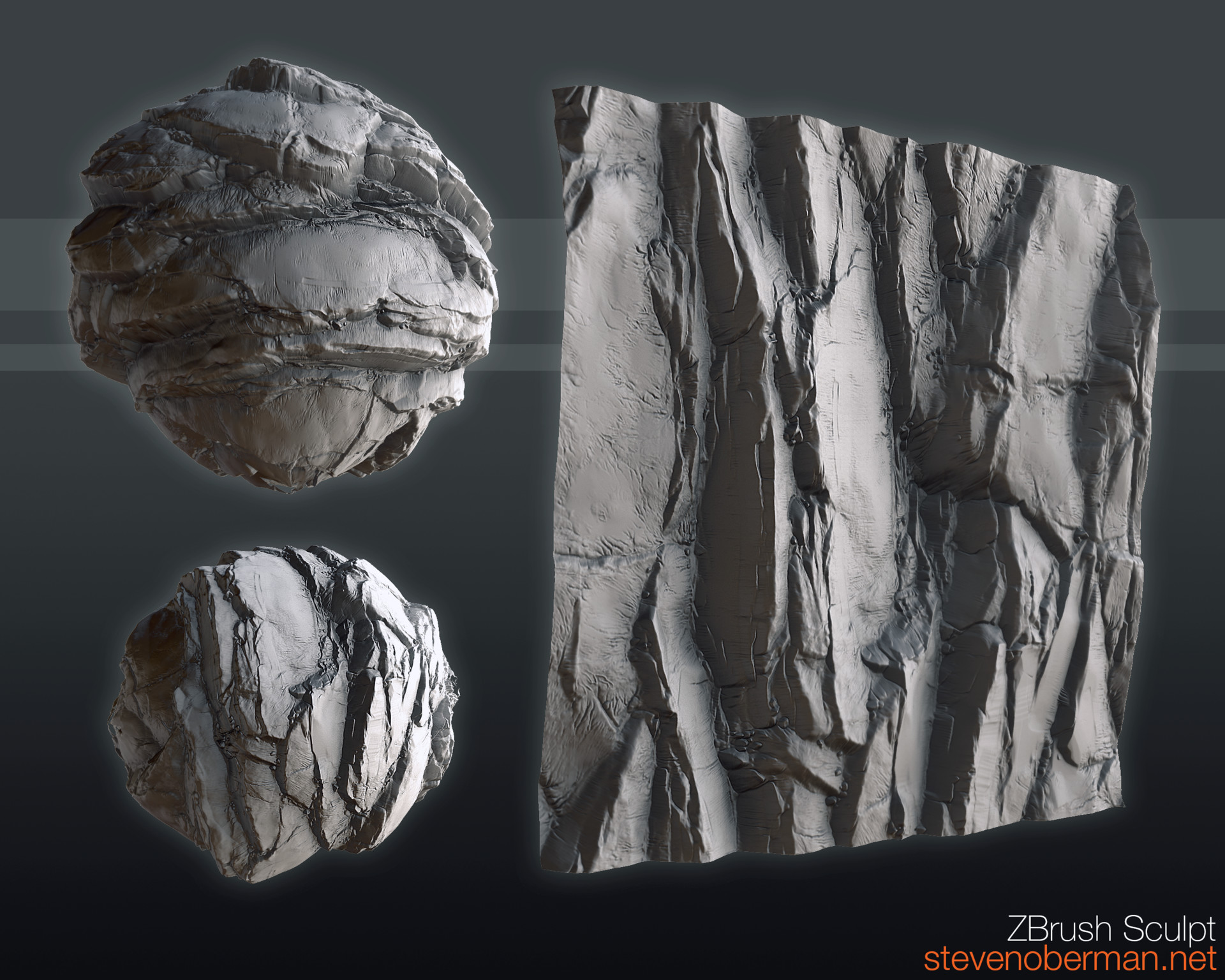 ArtStation - 2.5D Tileable Rock Sculpt