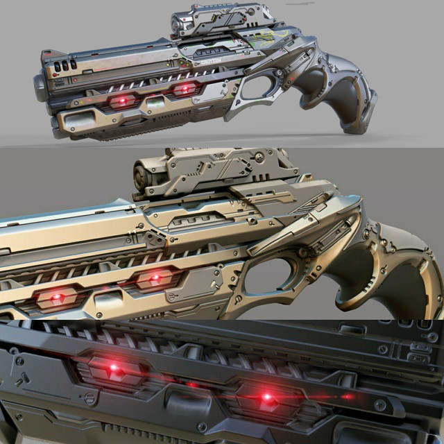 ArtStation - concept mech gun