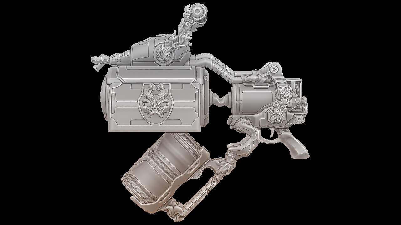 ArtStation - Wildstar: Custom Beer Cannon, Techno Tiki Edition!