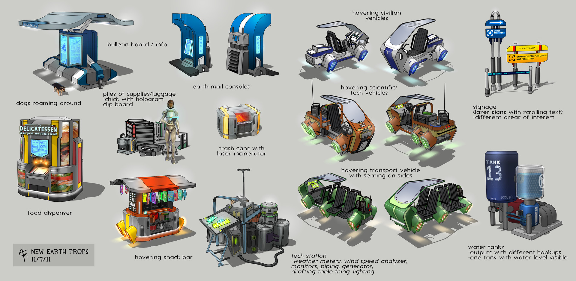 Sci Fi Concept Art Props