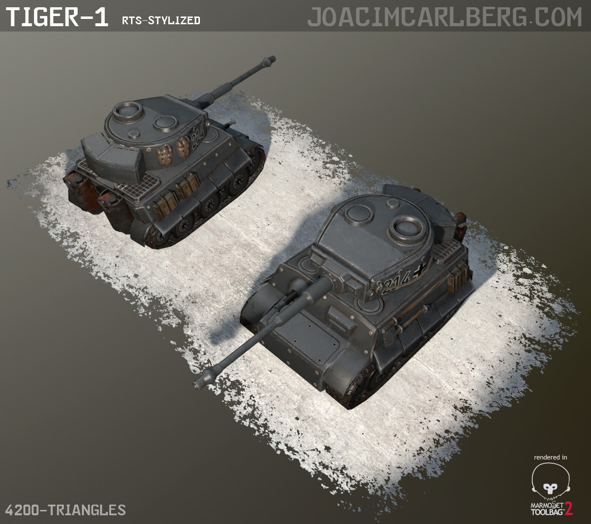 ArtStation - Stylized Tiger Tank