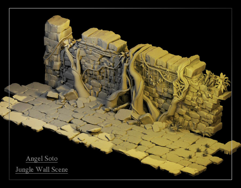 ArtStation - Jungle Temple Wall Scene (Disney's "Jungle Book"