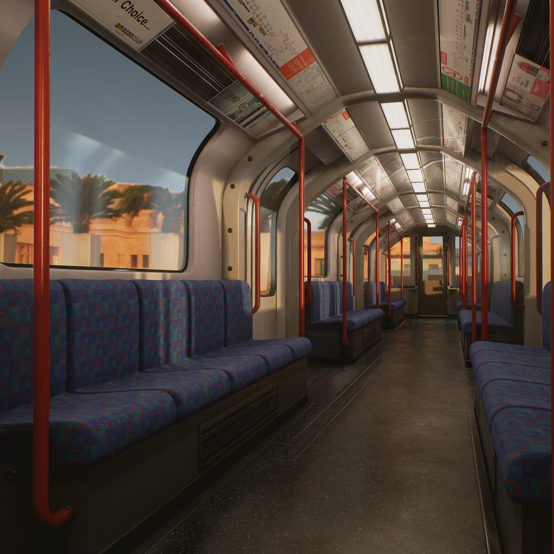 ArtStation - London Underground 1992 Stock Interior