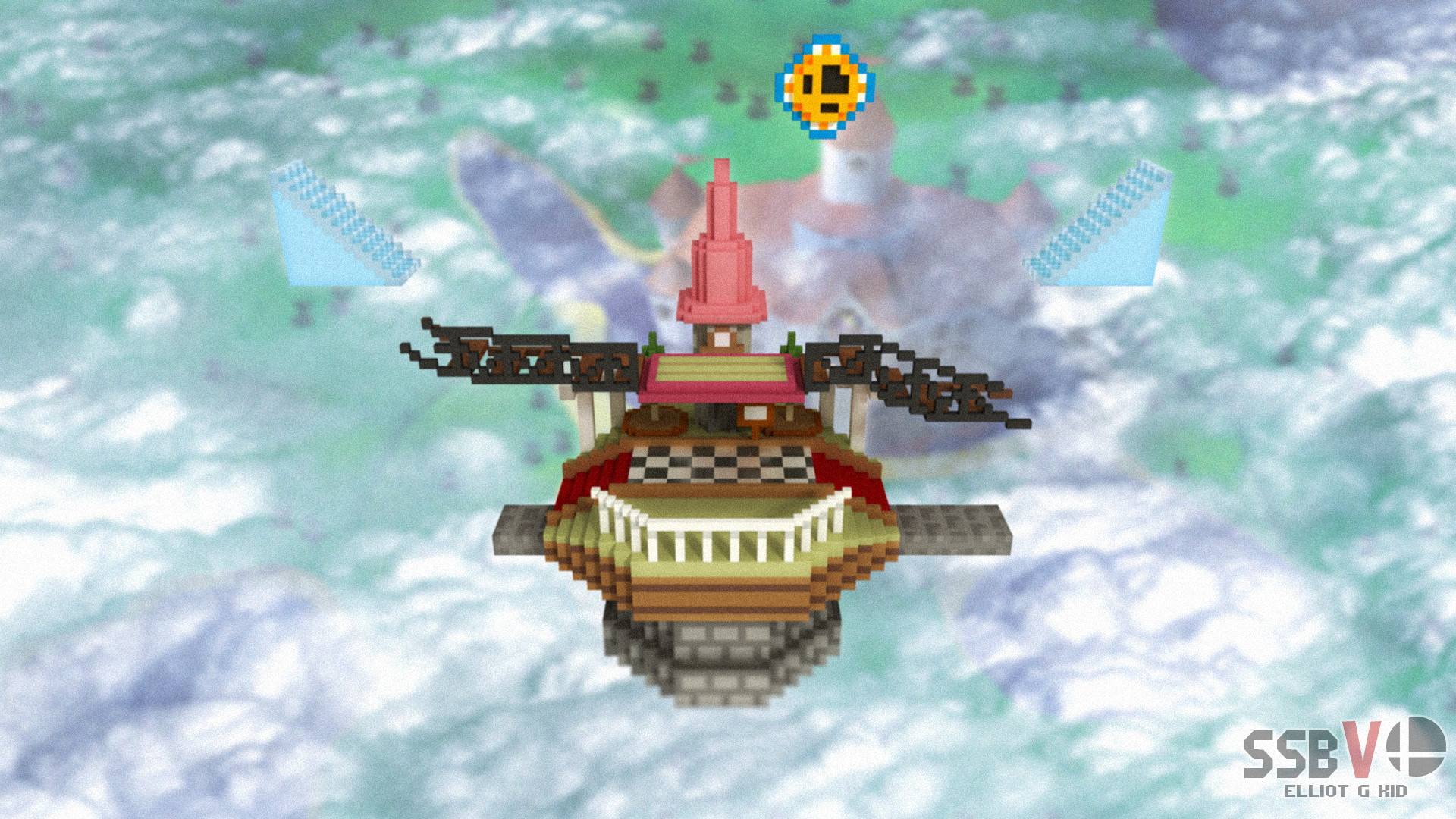 ArtStation - Peach's Castle | Super Smash Bros. Voxel, Elliot Gaudard