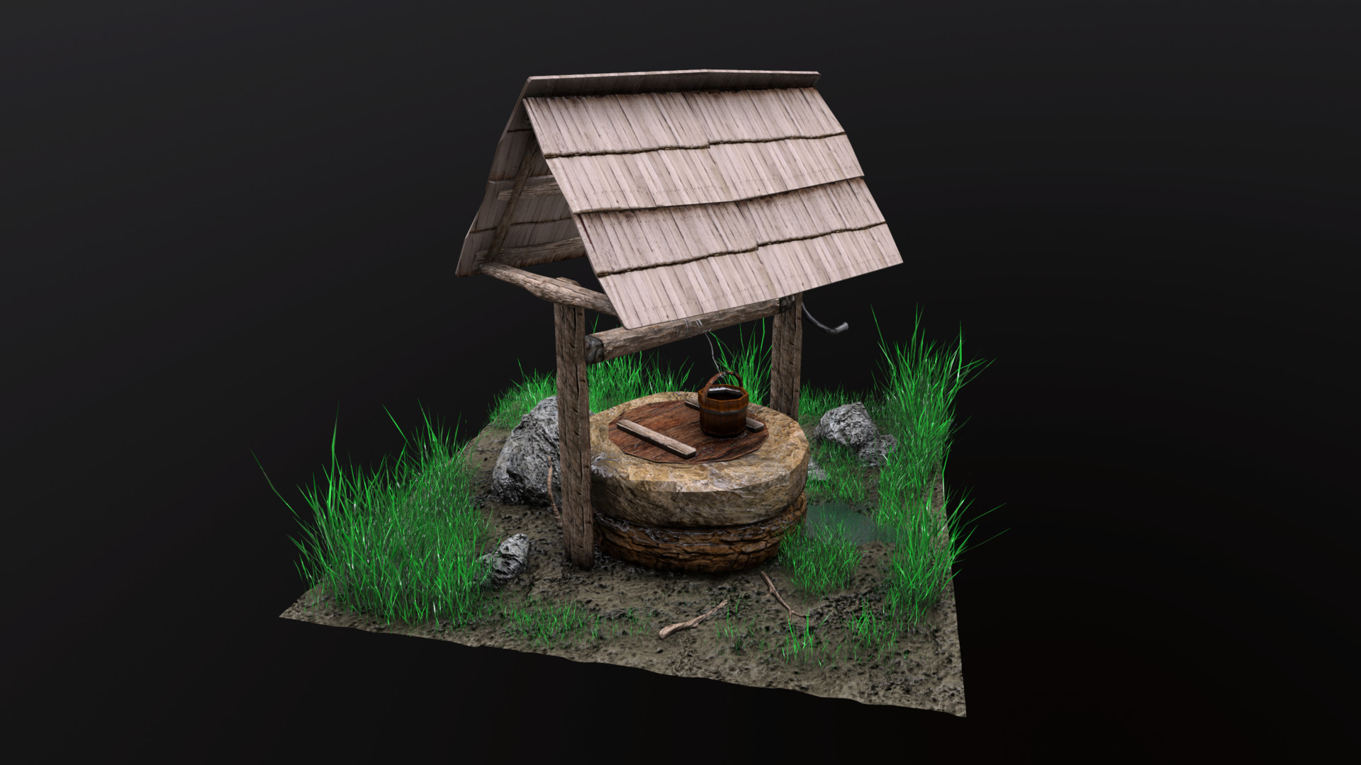 ArtStation - Rustic Fountain