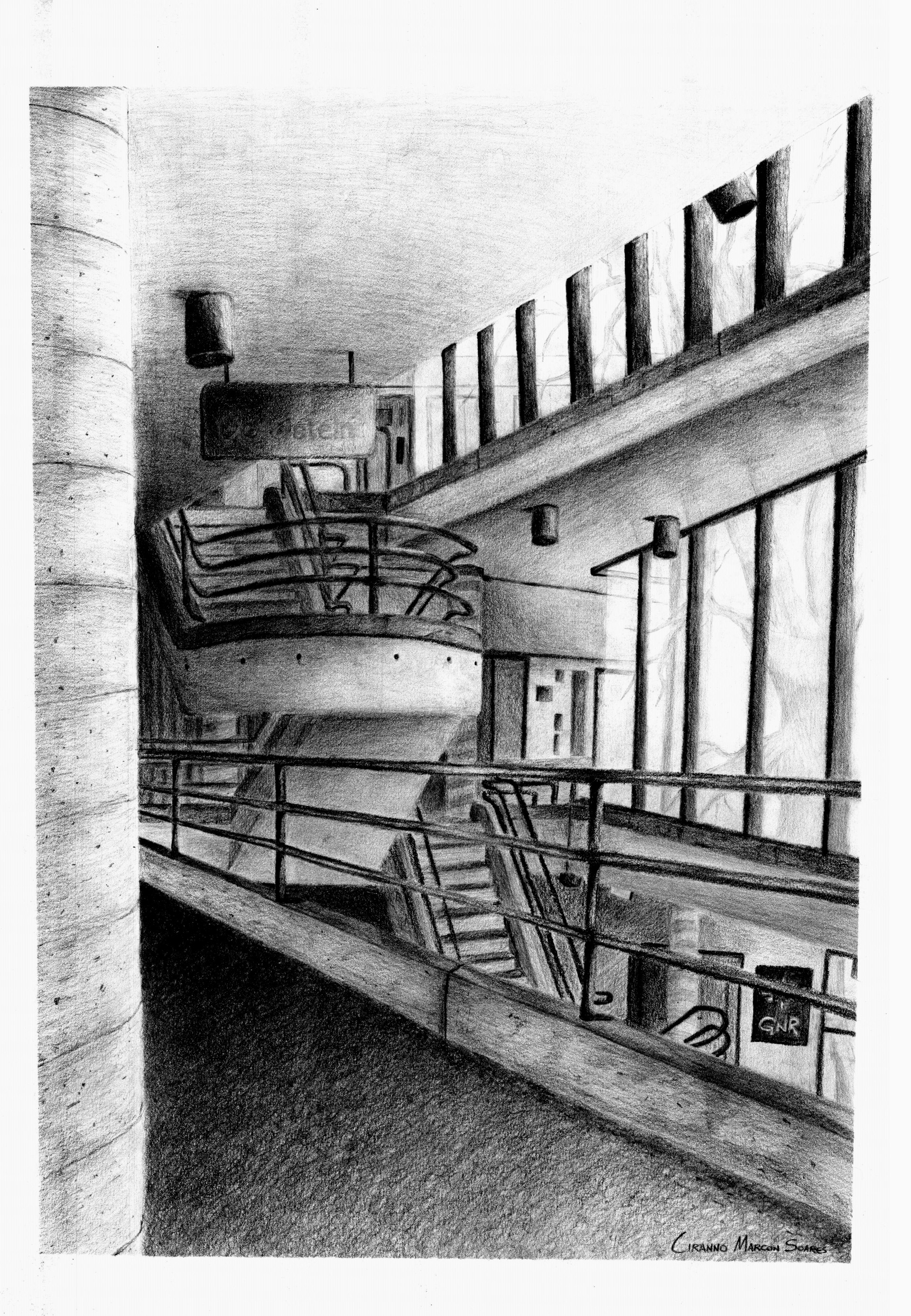 ArtStation - McNamara Hall drawing - University of Minnesota