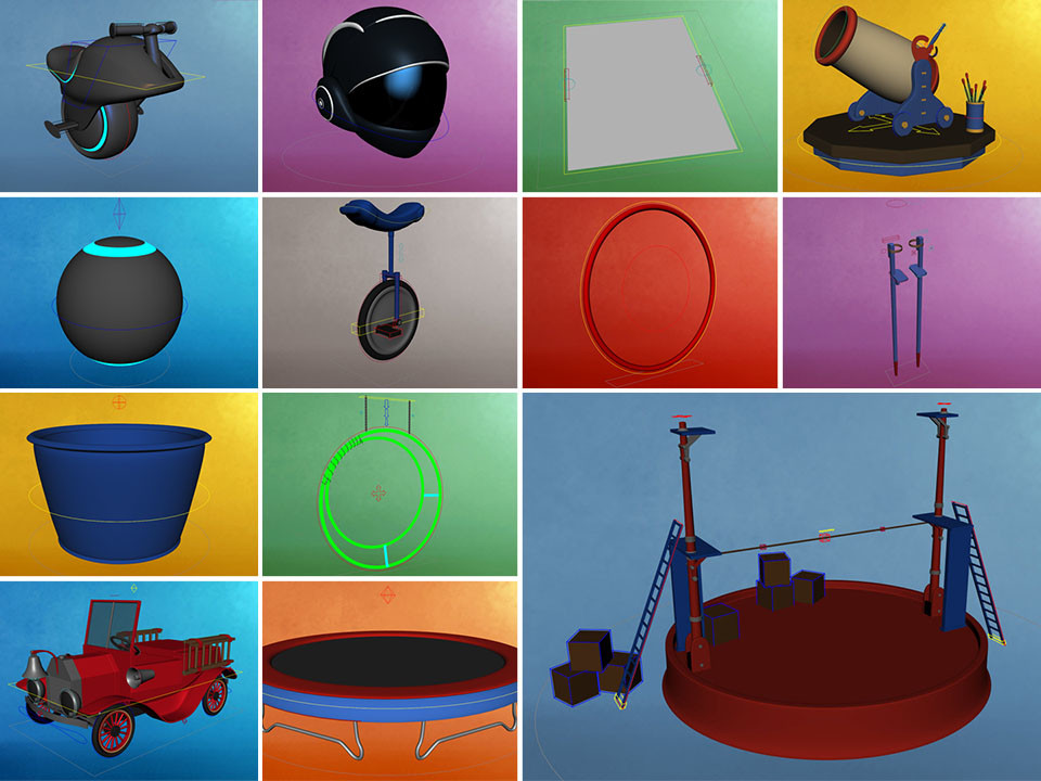 ArtStation - Circus Jam - Prop Rigging Reel 2016