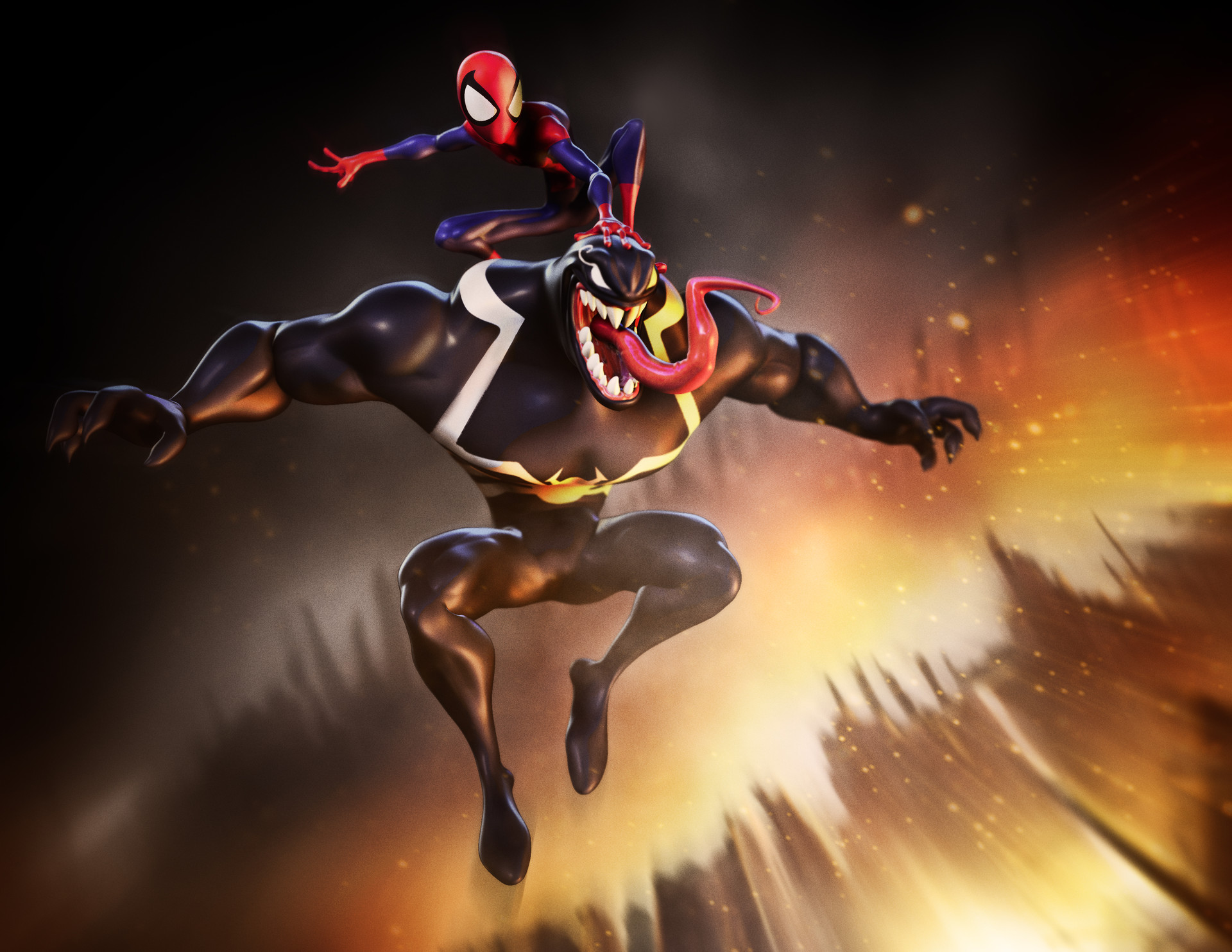 ArtStation - Venom and Spidey