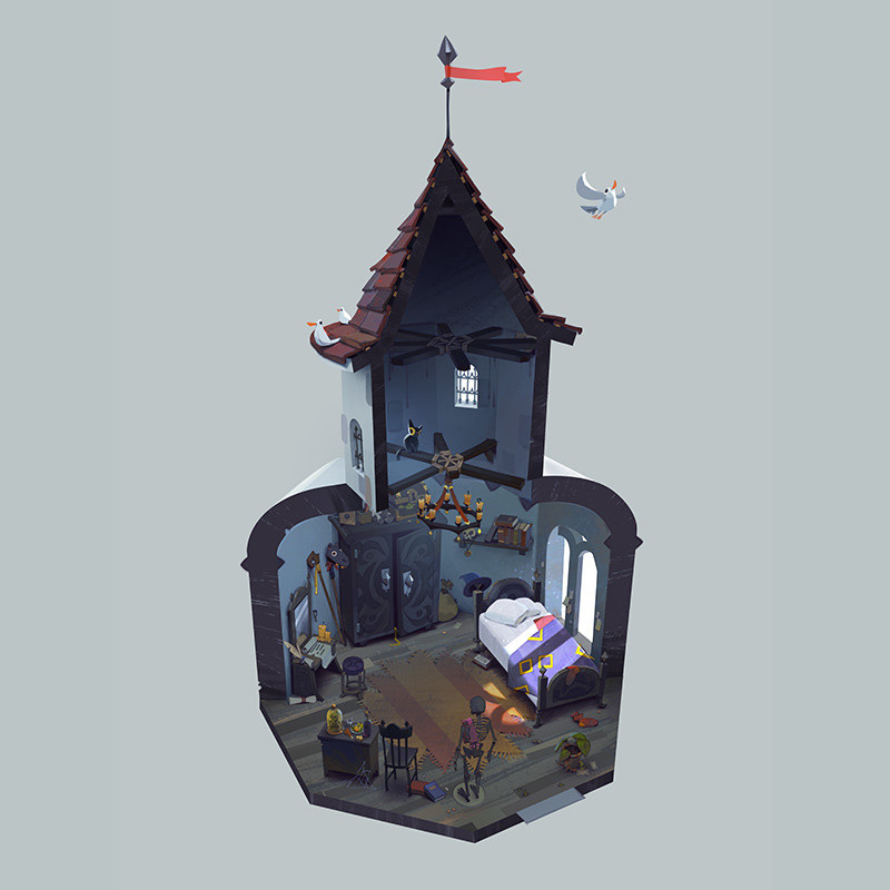 ArtStation - Apprentice magician room