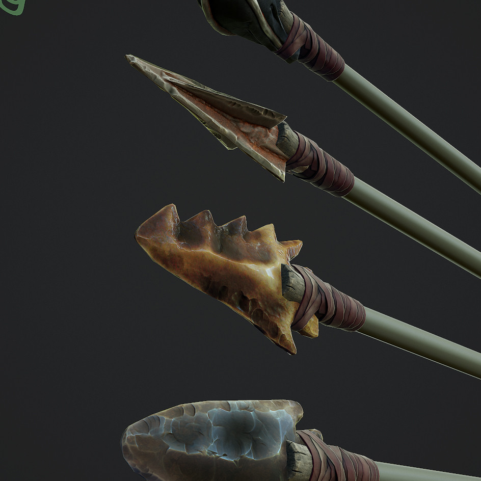 ArtStation - Arrow Heads - Work in Progress