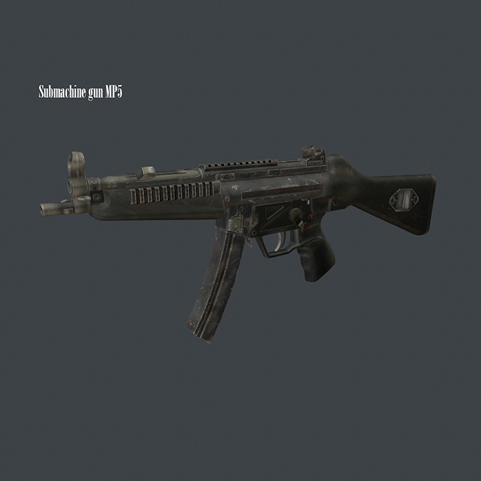 ArtStation - Submachine gun MP5