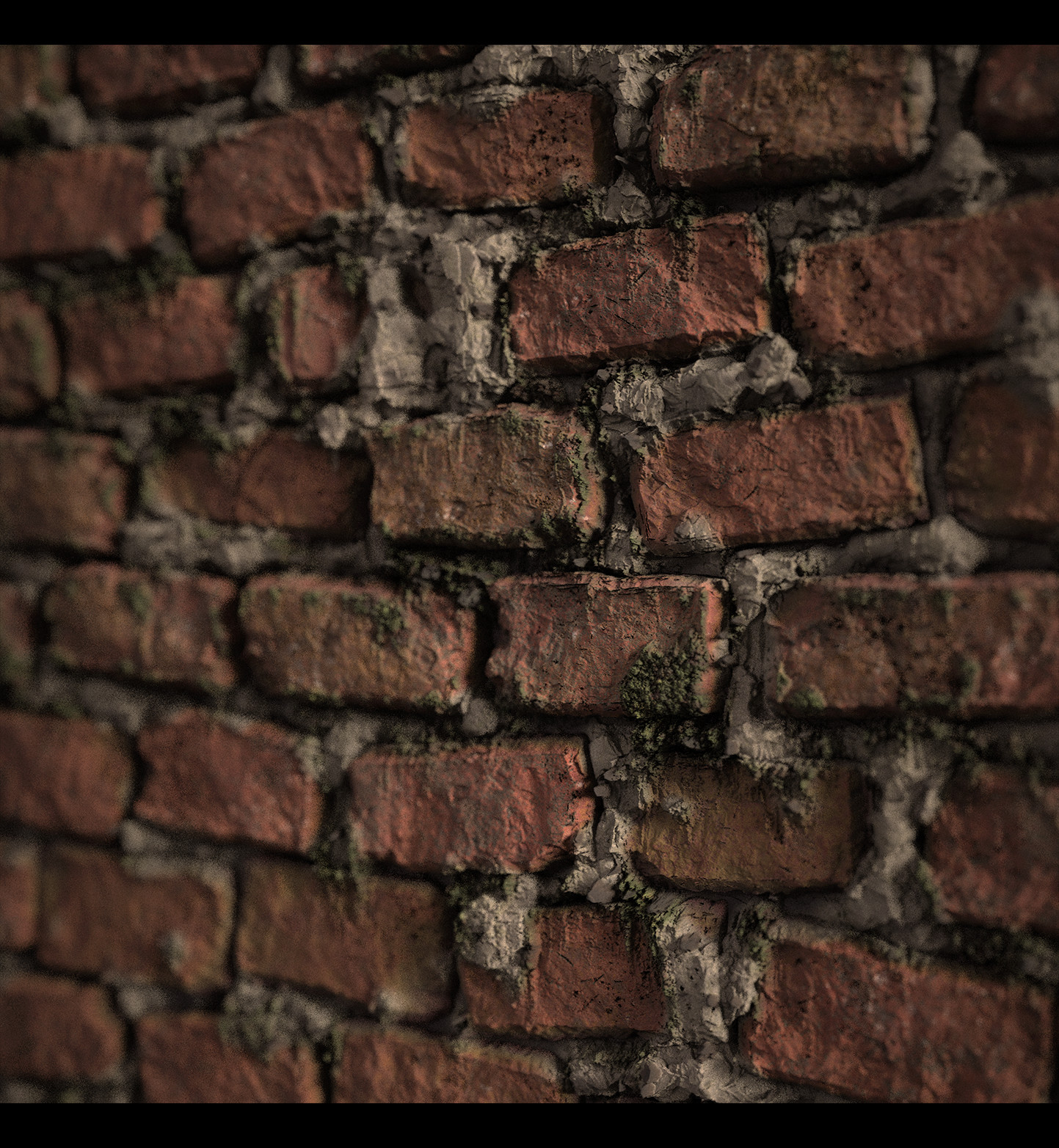 ArtStation - Worn Brick Wall - Procedural Material Study