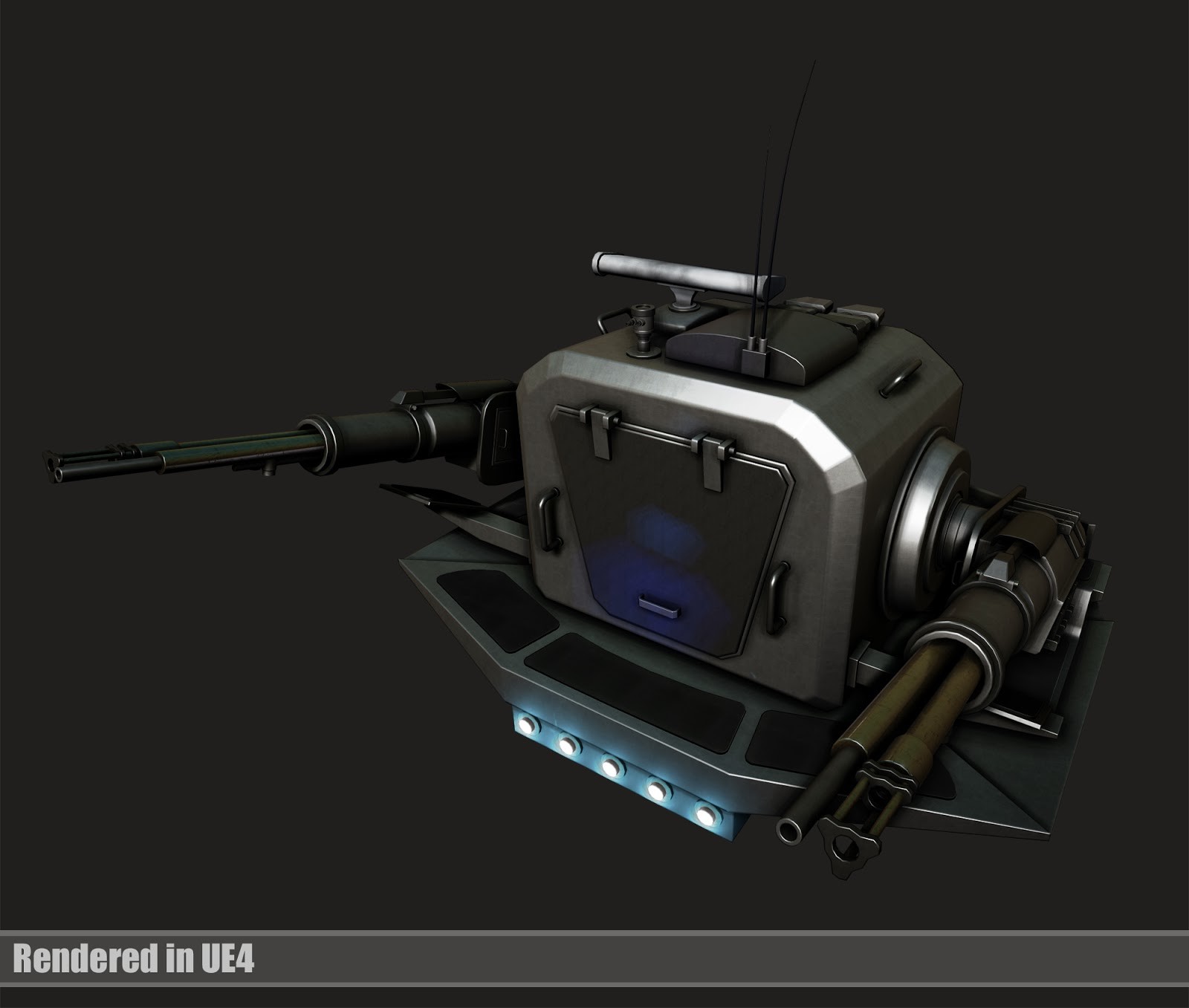ArtStation - AA Gun (Unreal4)
