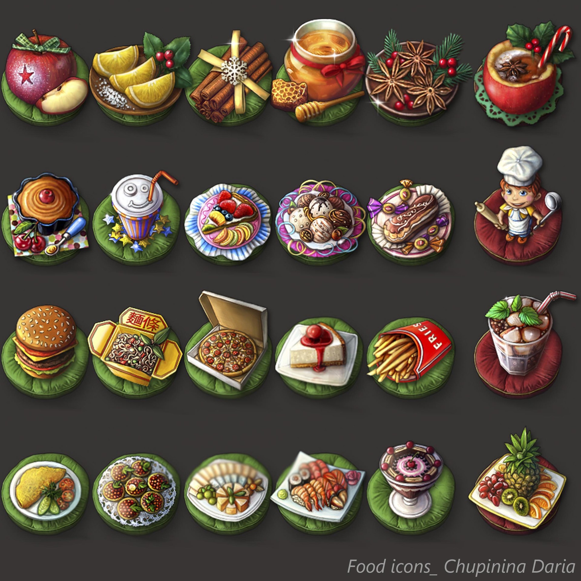 ArtStation - Food icons
