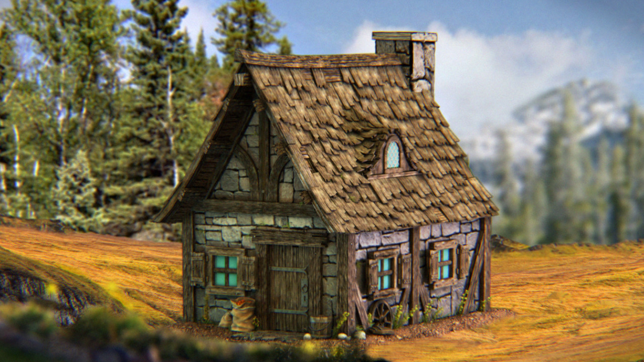 ArtStation - Fantasy hut