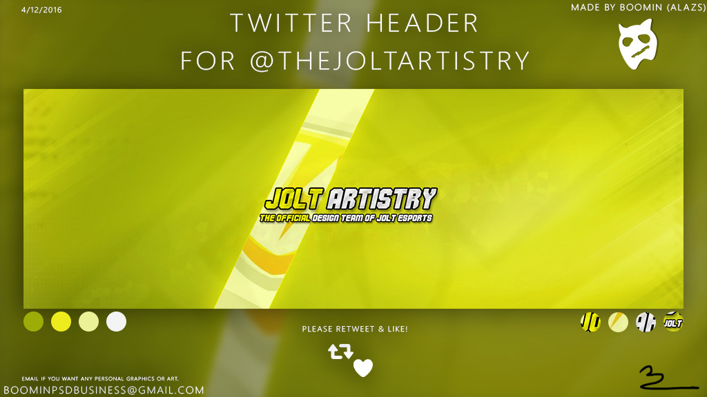 ArtStation - 2D Professional/Clean: Twitter Header For @TheJoltArtistry