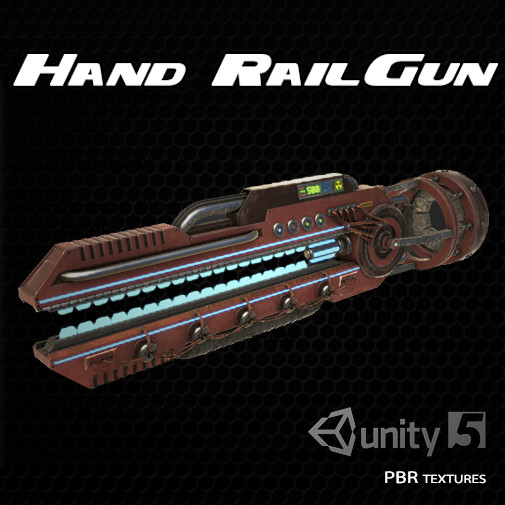 ArtStation - Hand RailGun, Stepan Dolgopolov
