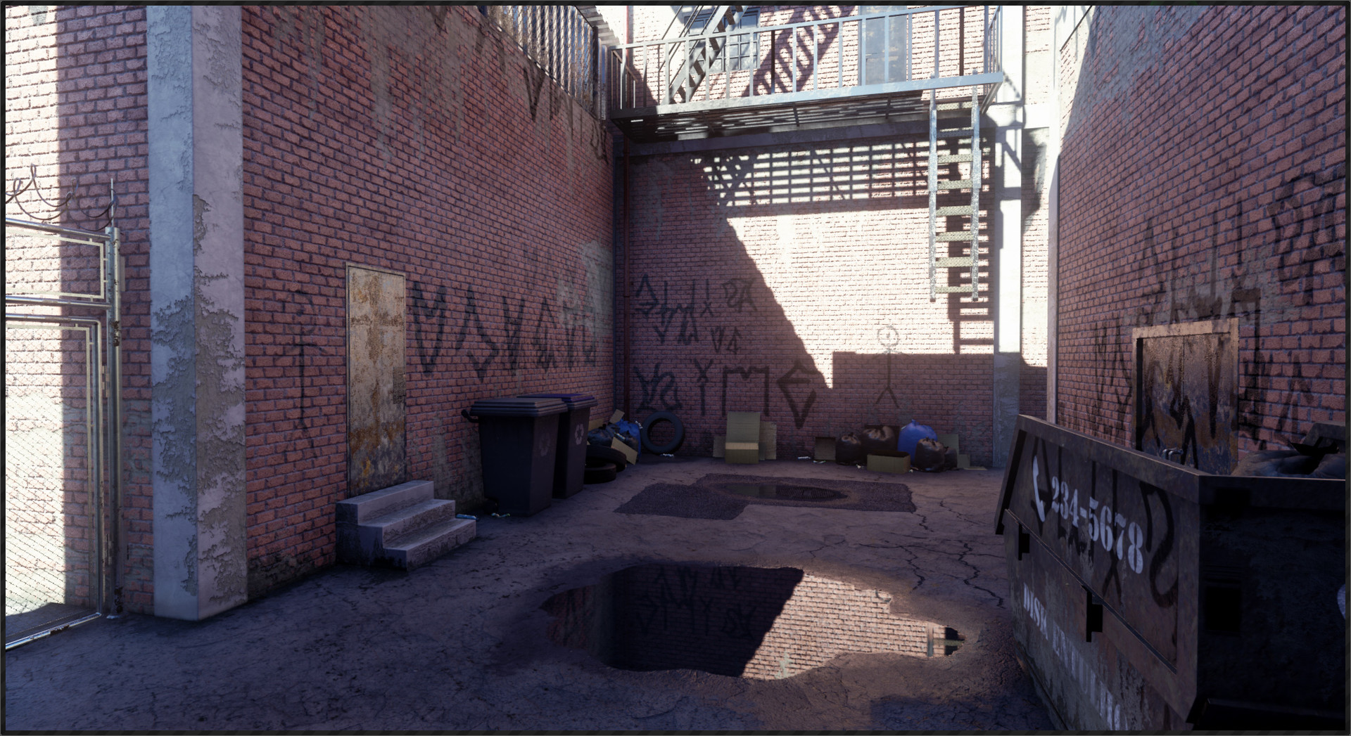 ArtStation - UE4 - Back Alley