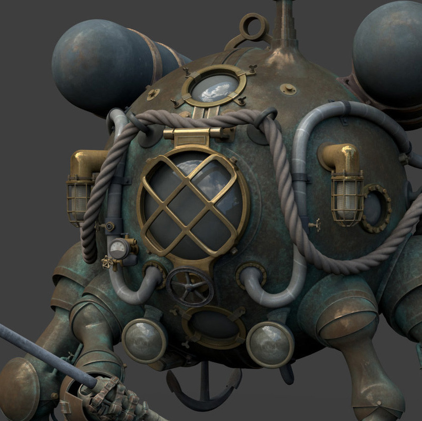 ArtStation - Deep Sea Mech, Rory Björkman