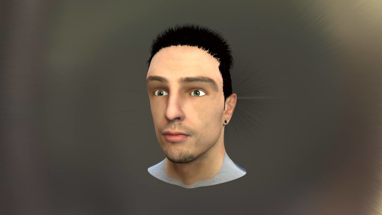 ArtStation - CGI Head Model - Rendered with Arnold with Caustic eye and ...