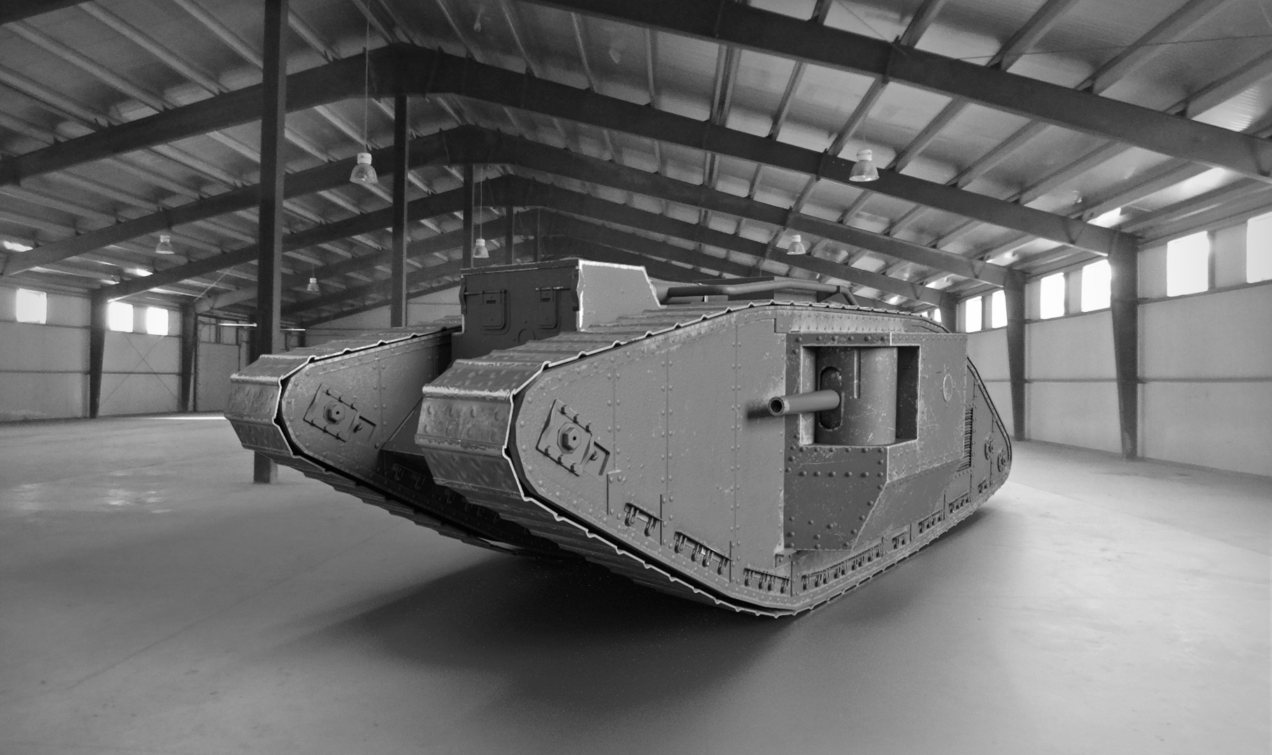 ArtStation - Mark V tank, Dmitry Shcherbakov