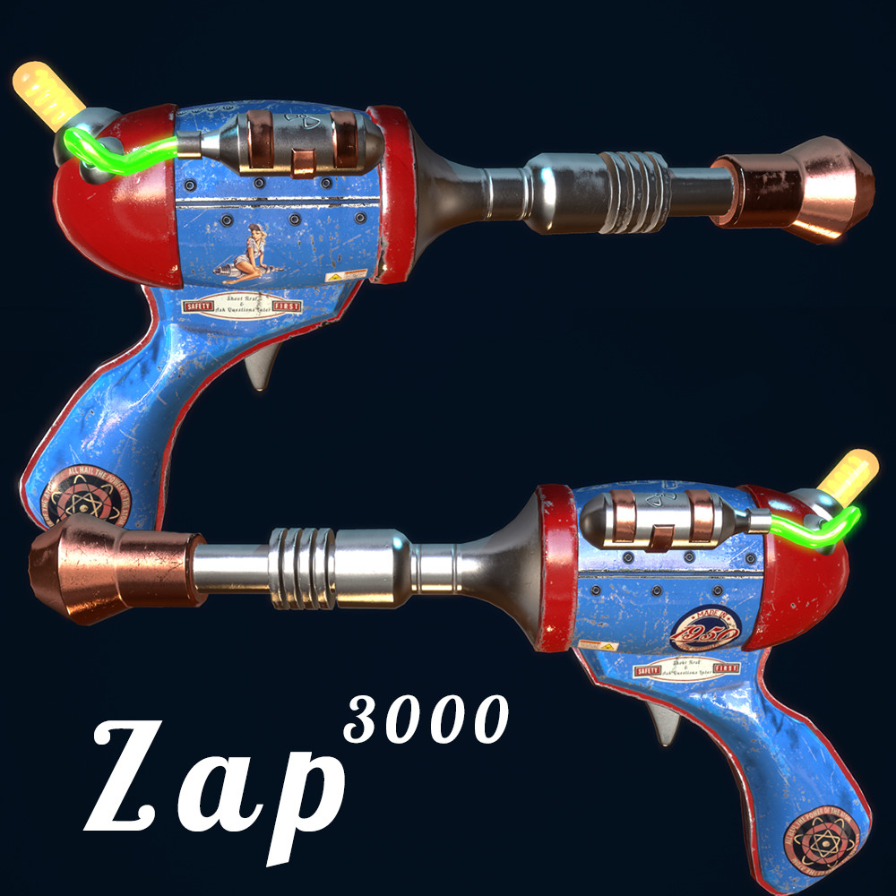 ArtStation - Zap 3000 - Ray Gun