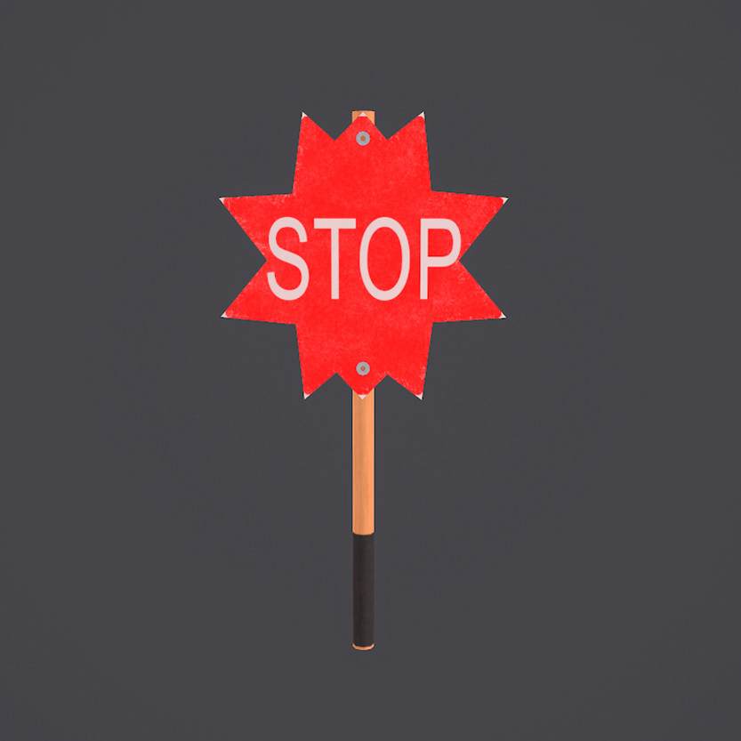 ArtStation - Stop Sign Melee Weapon for College Project