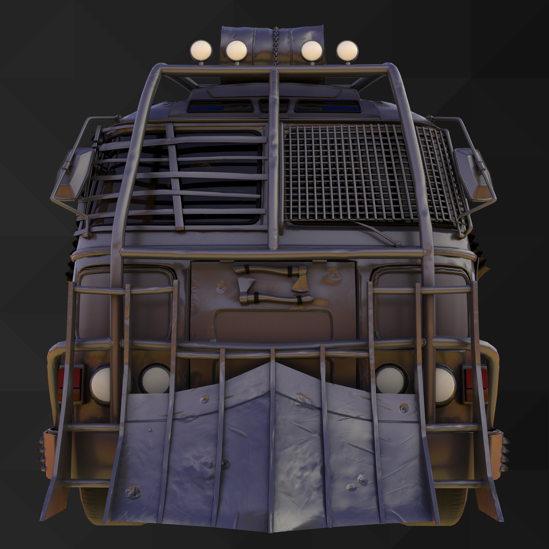 ArtStation - Post Apocalyptic Bus, sacha piedimonte