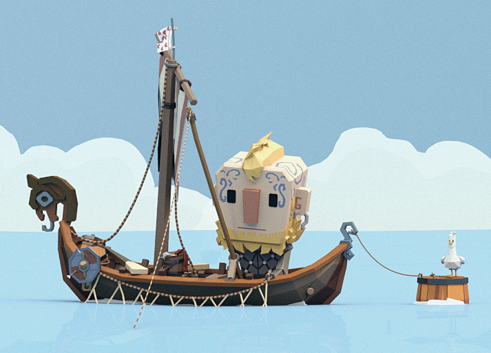 ArtStation - Fishing Viking