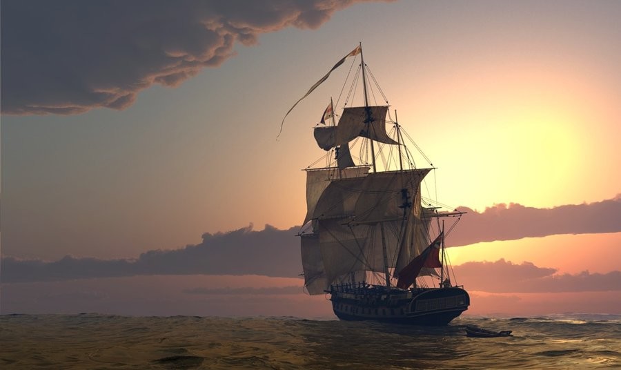 ArtStation - Napoleonic frigate HMS Ajax