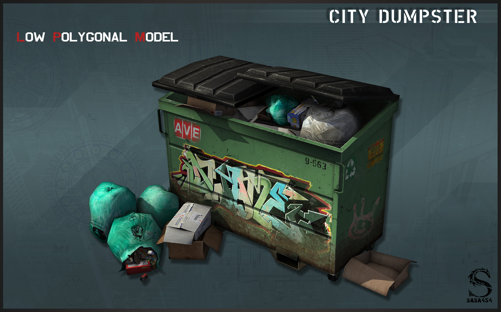 ArtStation - City Dumpster