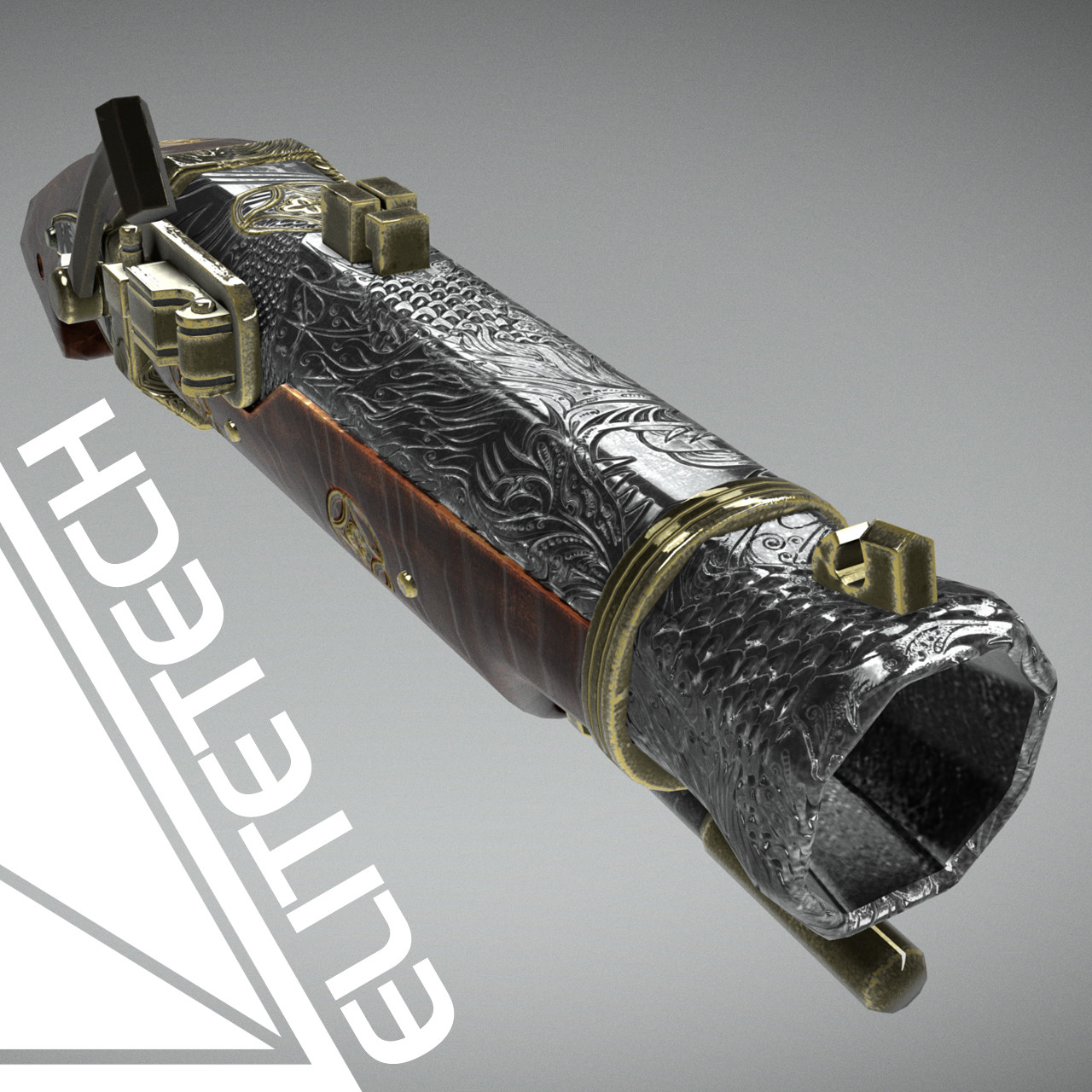 ArtStation - Weapon "Dragon's Wrage" Black Powder Pistol