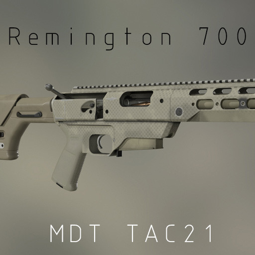 ArtStation - Remington 700 MDT TAC 21 Chassis Low Poly+Texture